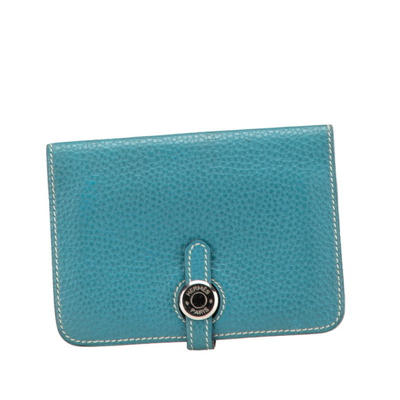 Hermes | Bags | Hermes Dogon Compact Bifold Wallet Blue Togo S | Poshmark